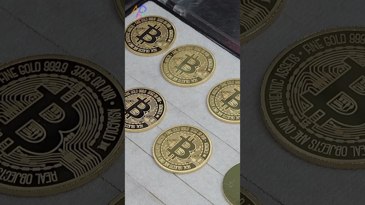 99.99% Pure Gold Bitcoin Mass Production Process #allprocessofworld ...